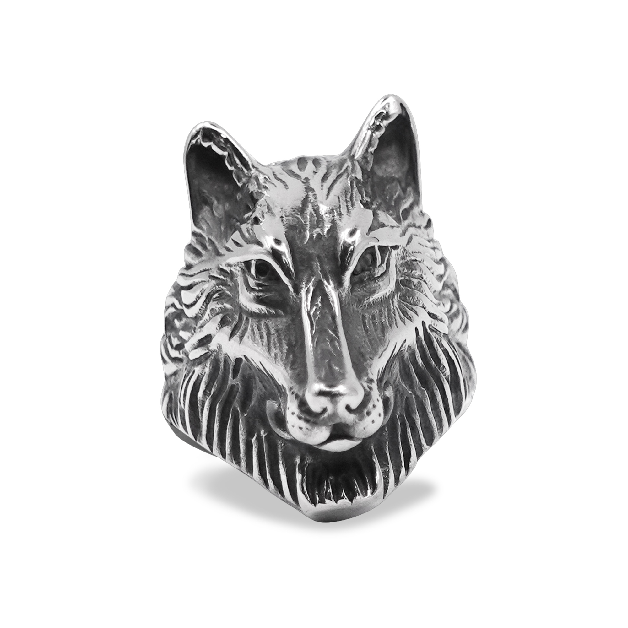 Lupus Steel Wolf Signet Ring