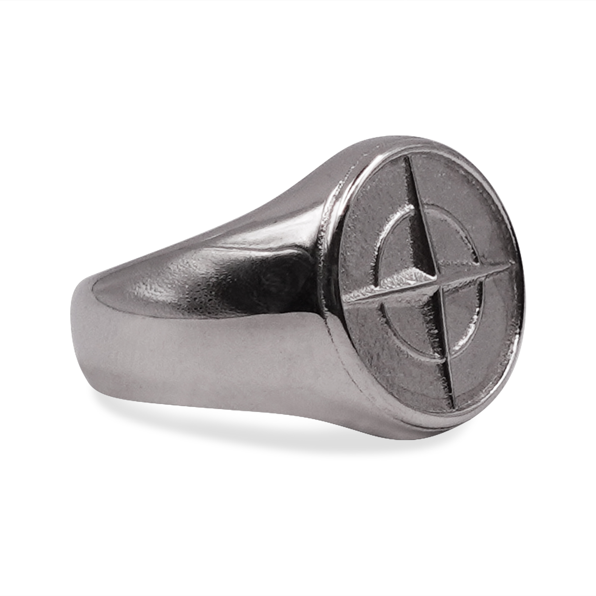 Meridian Compass Minimalist Signet Ring
