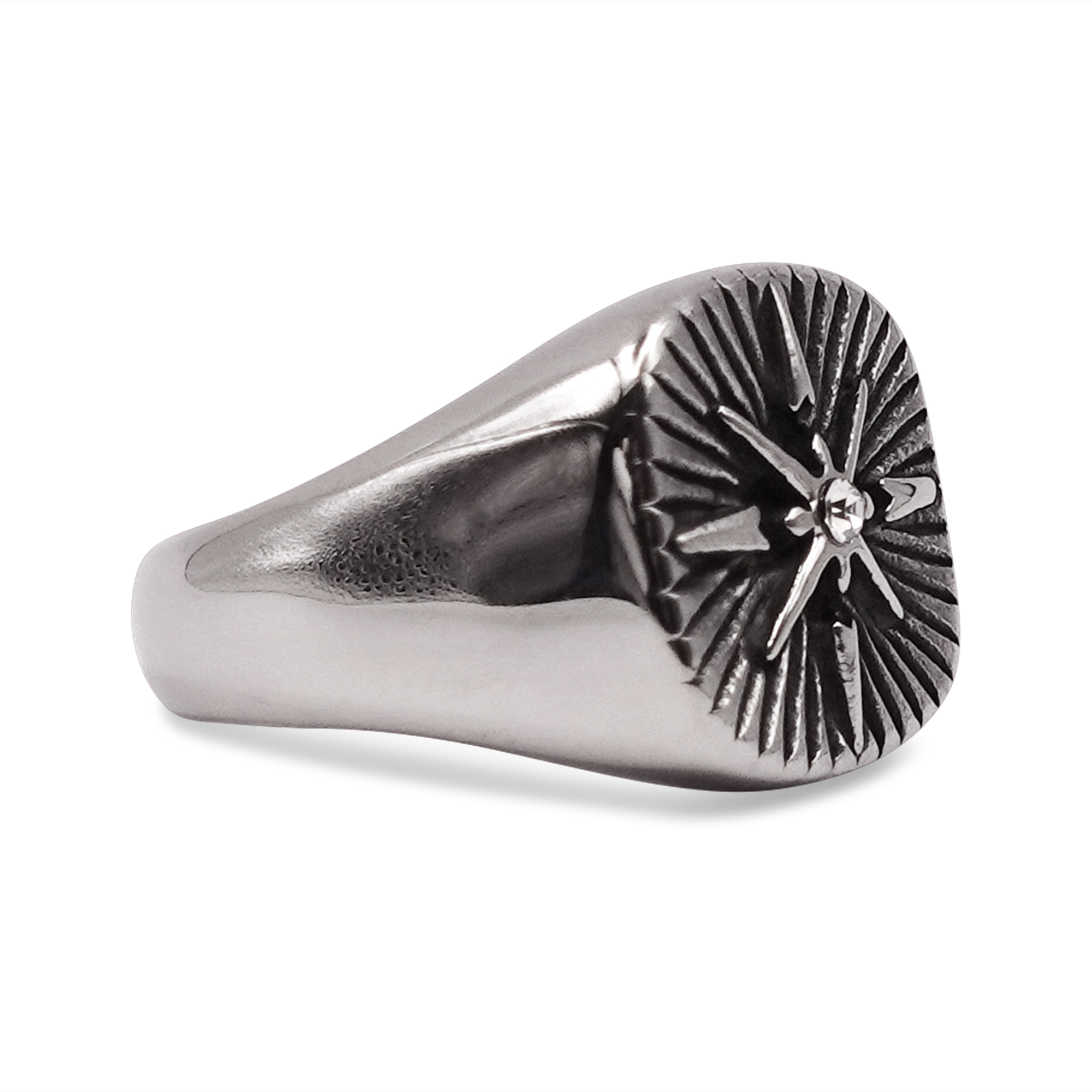 Navigare Compass Signet Ring