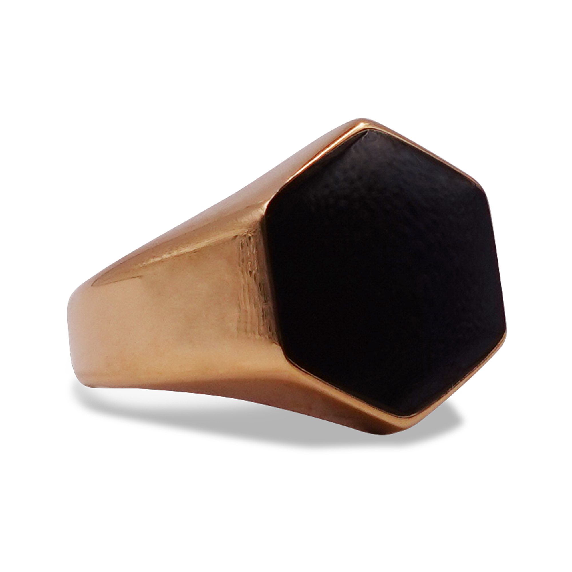 Hexis: The Hexagon Gold Signet Ring